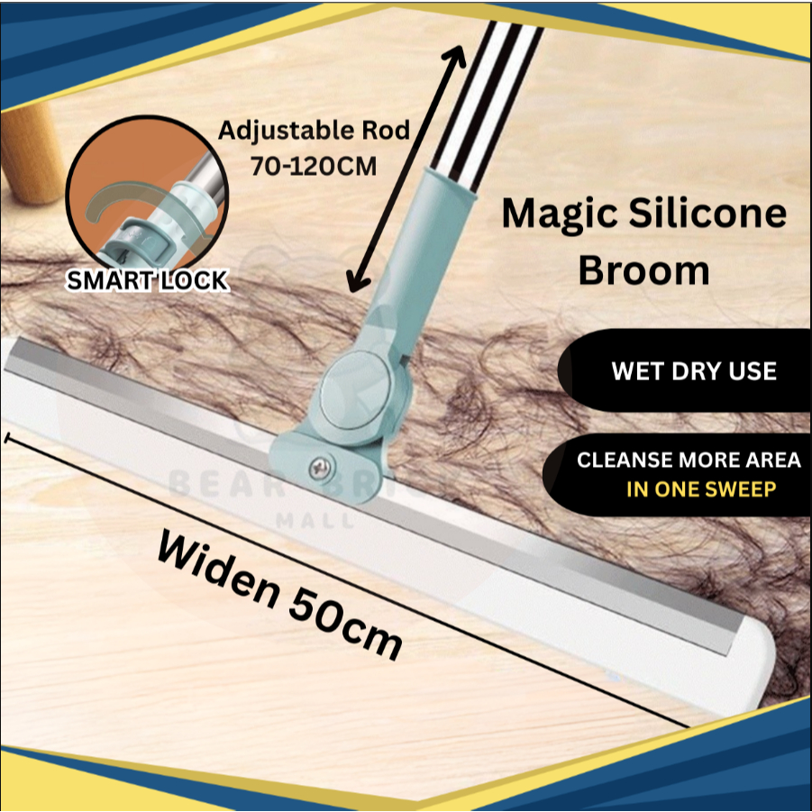 Silicone Magic Broom Wiper Broom Sweep Floor Scraper Magic Silicone ...