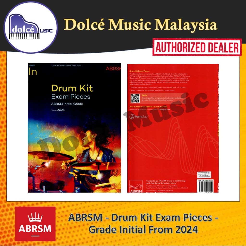 ABRSM - Drum Kit Exam Pieces - Grade Initial From 2024 | Shopee Malaysia