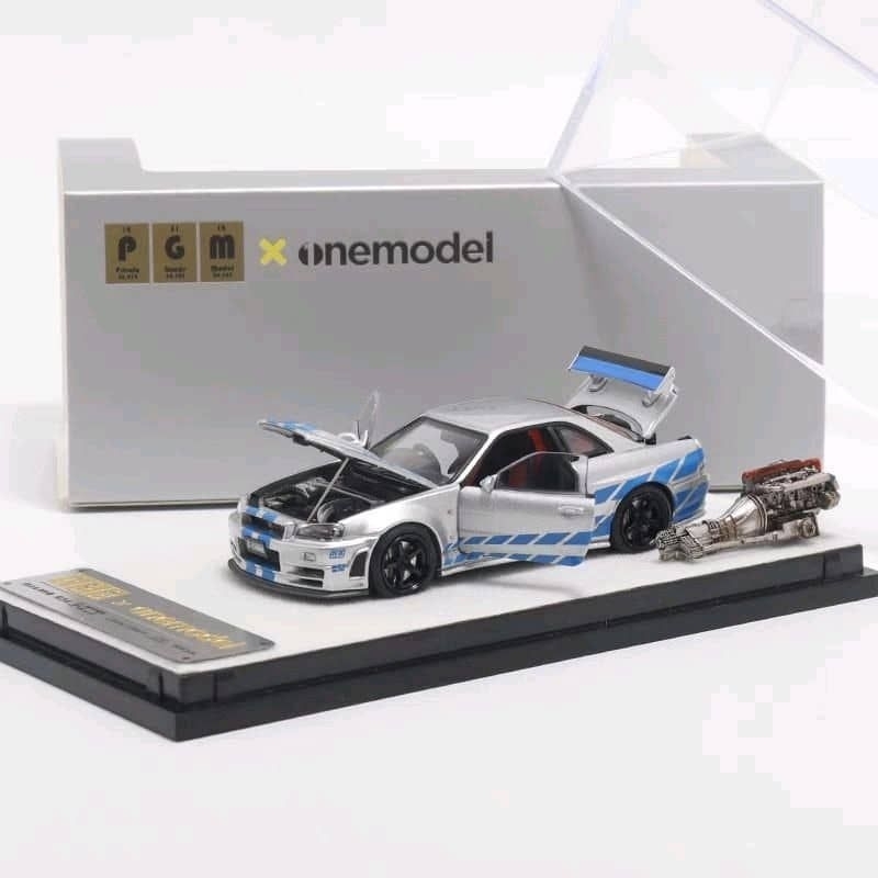 PGM X One Model Nissan Skyline GTR R34 Z-Tune Grey / Blue Colour ...