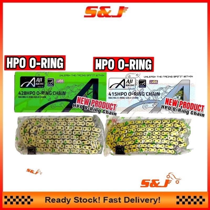 AJI RACING 428H 132 415H 132 L HPO ORING CHAIN GOLD CHAIN 428HPO 415HPO ...