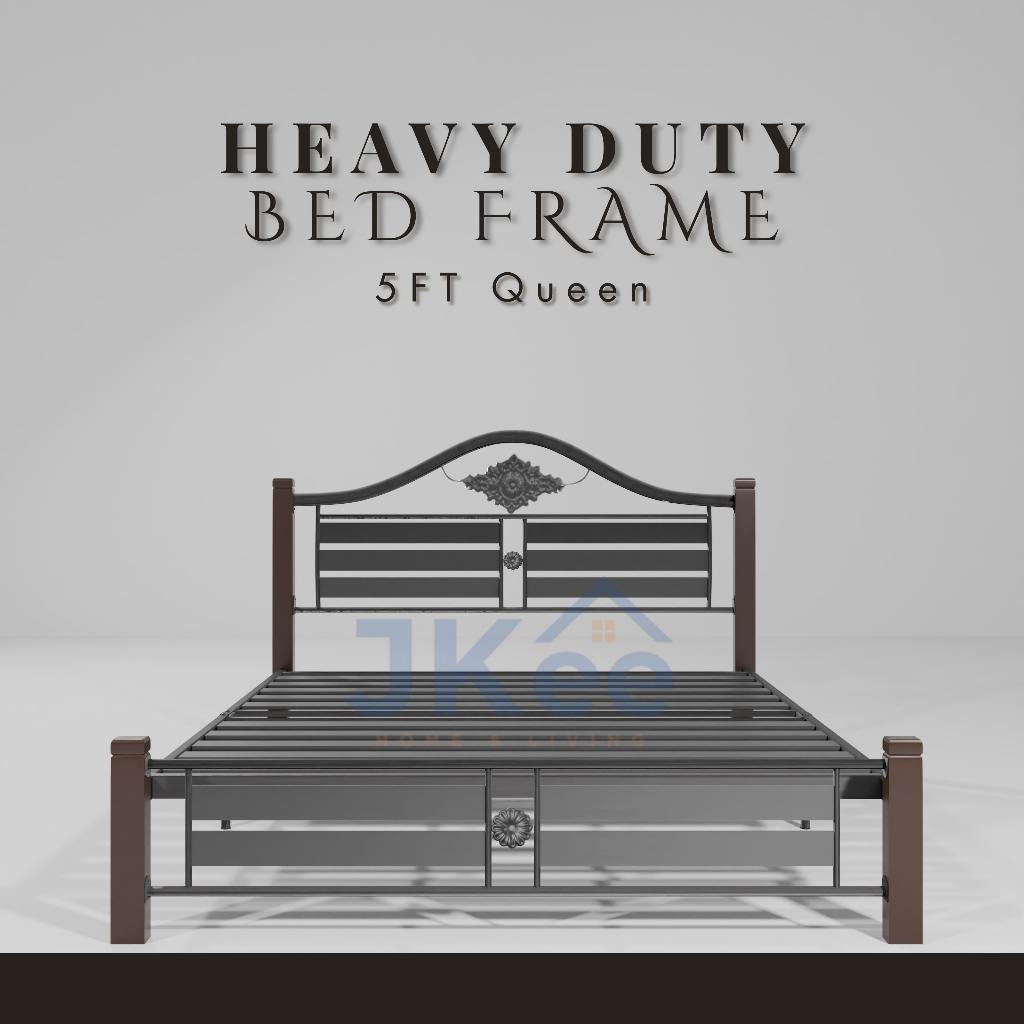 (+TILAM) JKEE HEAVY DUTY Metal Queen Bed Frame Set / Set Katil Queen ...