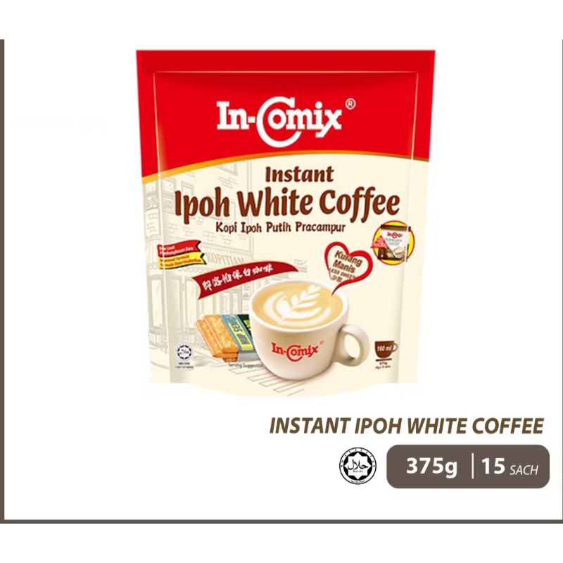 [New Look] In Comix Instant Ipoh White Coffee Less Sweet (25gx15''s ...