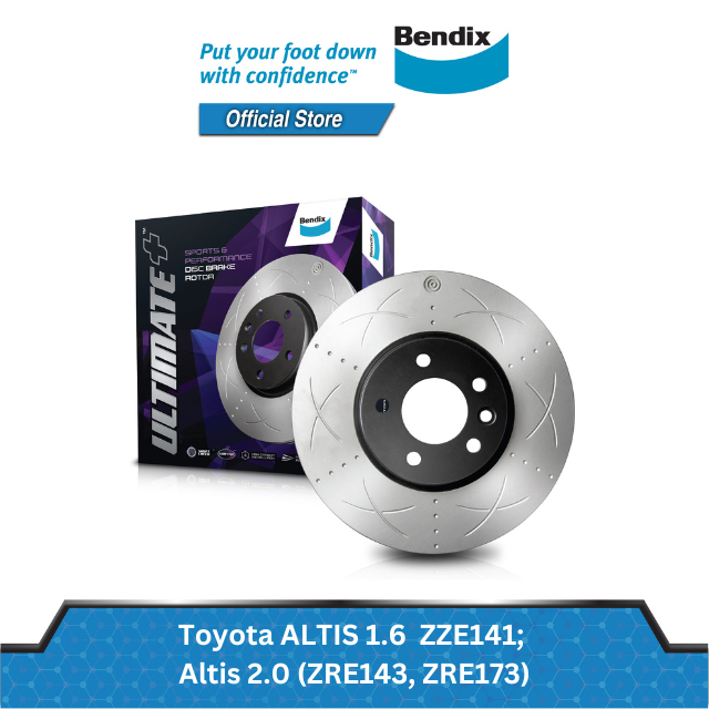 Bendix Ultimate+ Disc Rotor SET (FRONT) : Toyota ALTIS ZZE141, ZRE143, ZRE173 (BR9435 ULT+ ...