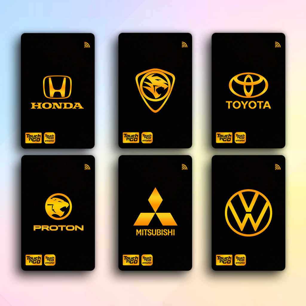 GOLD Car Brand Logo EMAS - Sticker Card Touch n Go TnG Card Skincard ...