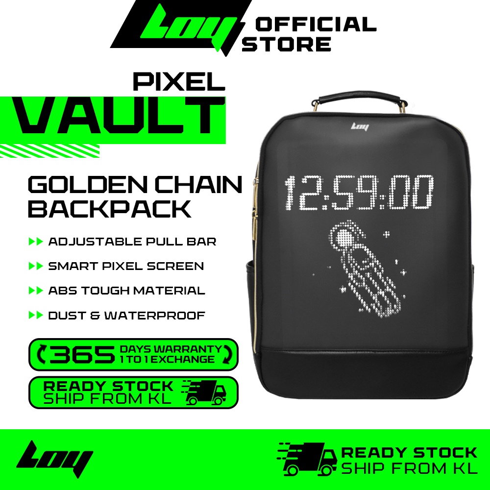 LOY Pixel Vault Led Backpack with Waterproof and customizable Lamps to ...