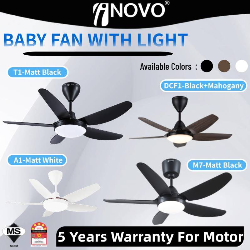 INOVO 40“ DC Silent Ceiling Fan with Light Remote Control 16 Speed Baby ...