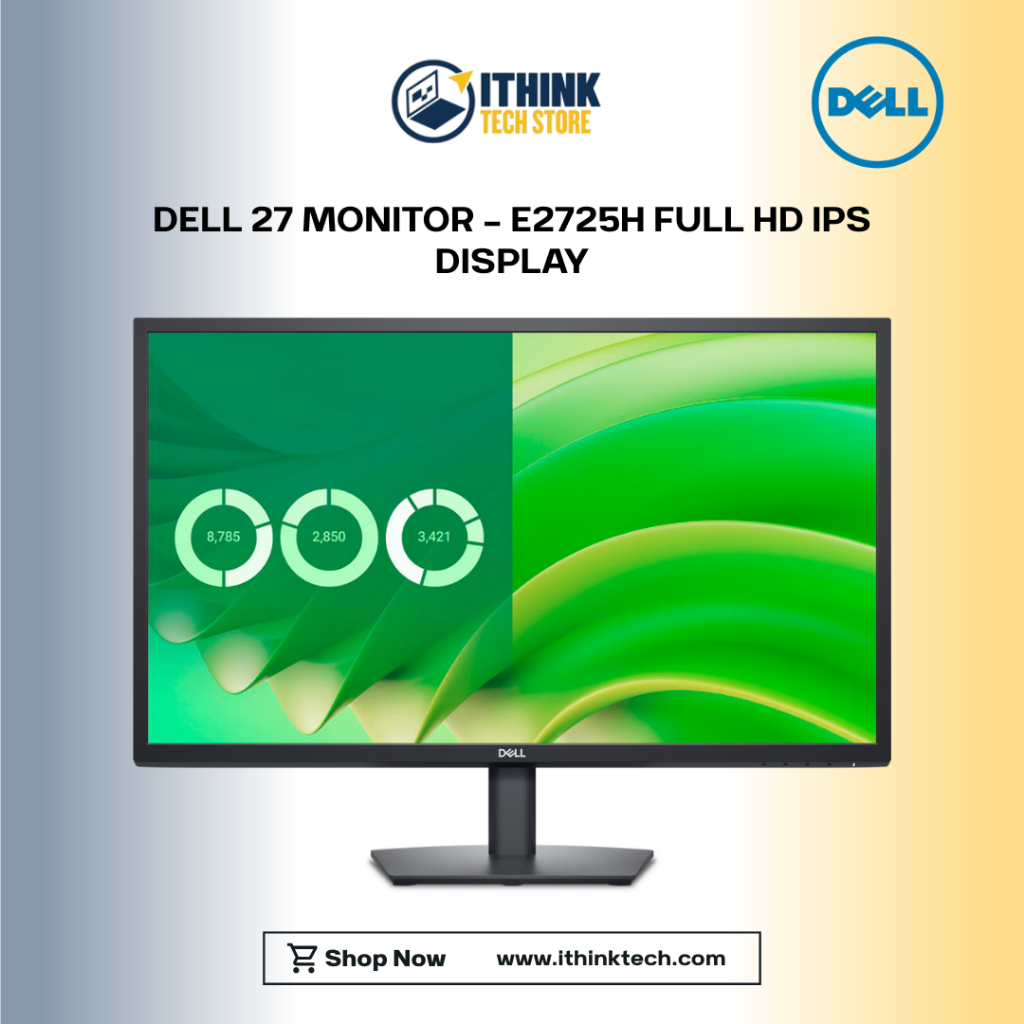 DELL 27 MONITOR – E2725H FULL HD IPS DISPLAY | Shopee Malaysia