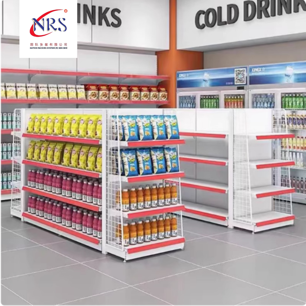 🔧EASY INSTALLATION🔧(MINI GONDOLA SERIES) RETAIL DISPLAY ADJUSTABLE FULL ...