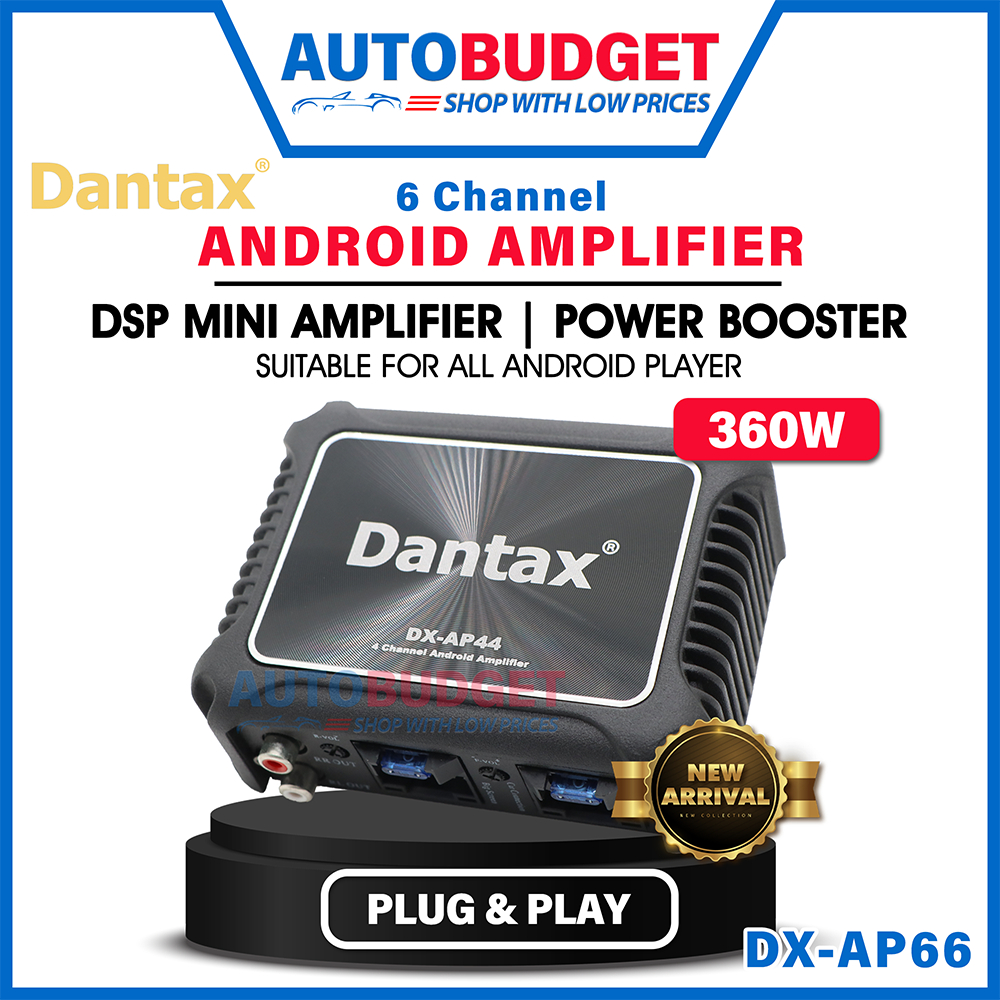 6CH DSP Android Amplifier Plug & Play DANTAX 6 Channel Power Amp Kereta Android Player Car ...