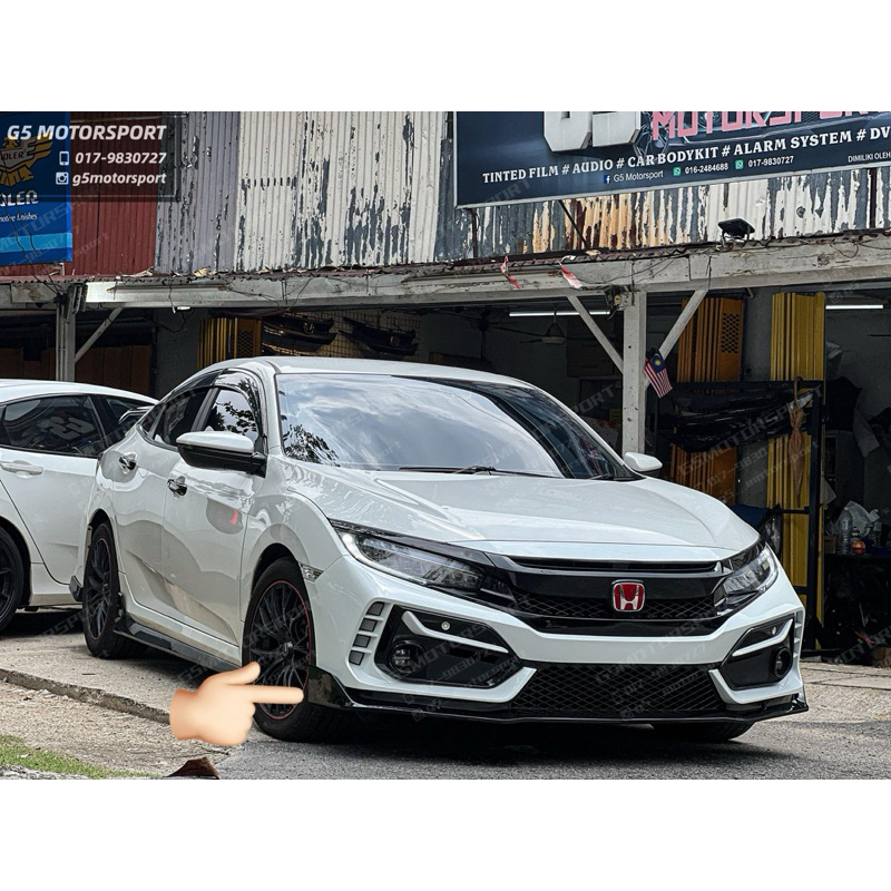 Honda Civic FC Type R Bumper Front Lips Gloss Black | Shopee Malaysia