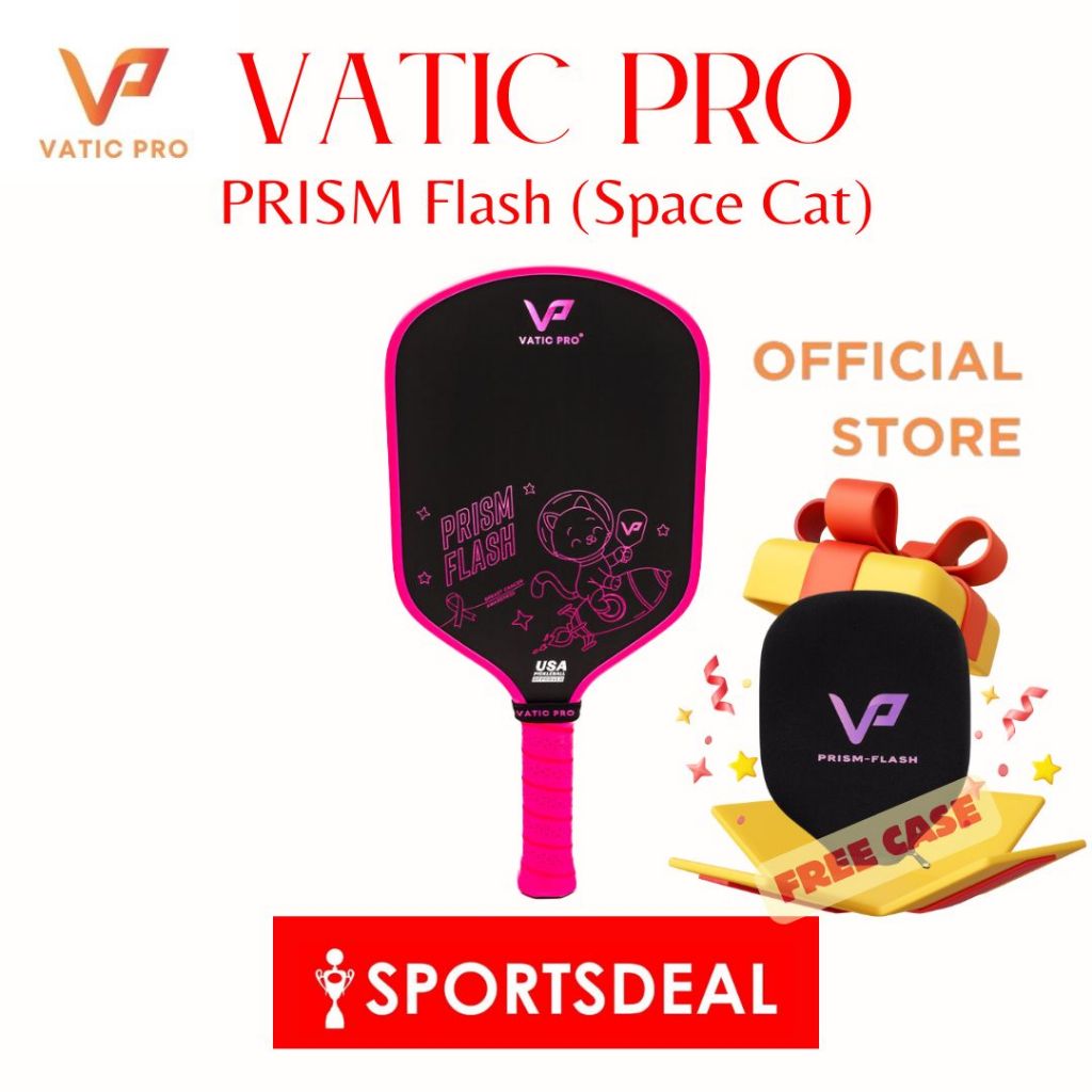 Vatic Pro Space Cat Edition - PRISM Flash 16mm Pickleball Paddle ...