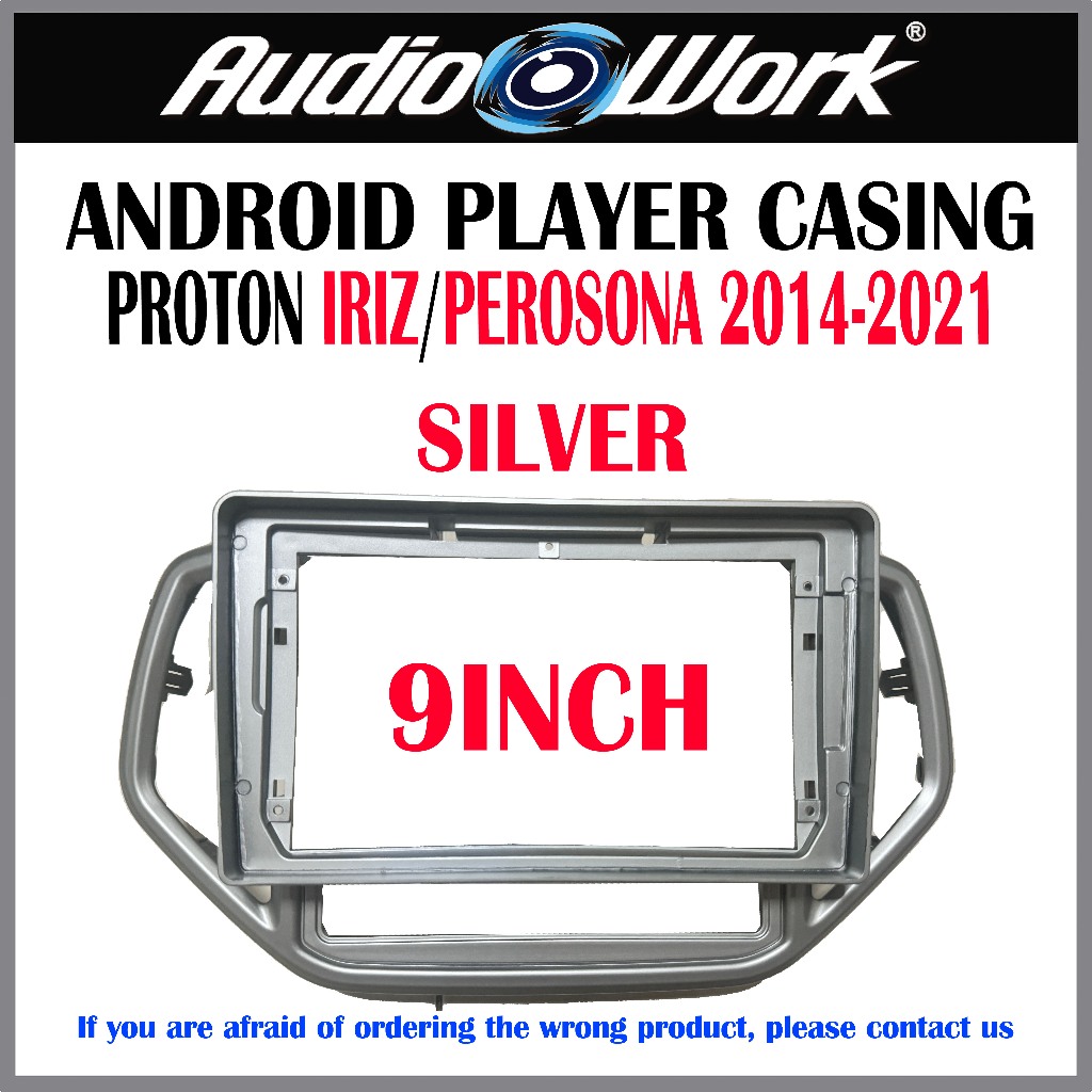 Proton Iriz/Persona 2014-2021 (Perak/Silver) 9Inchi PR-061 Untuk Android Player Casing | Shopee ...