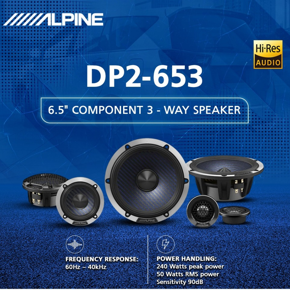 ALPINE DP2-653 Digital Precision DP2-Series 6.5″ and 3.5″ Component 3 ...