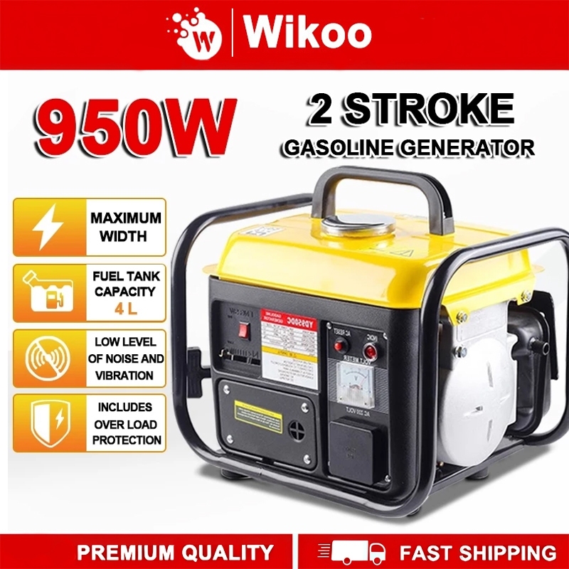 950W Portable Gasoline Generator 2-Strokes 220V Household Petrol ...