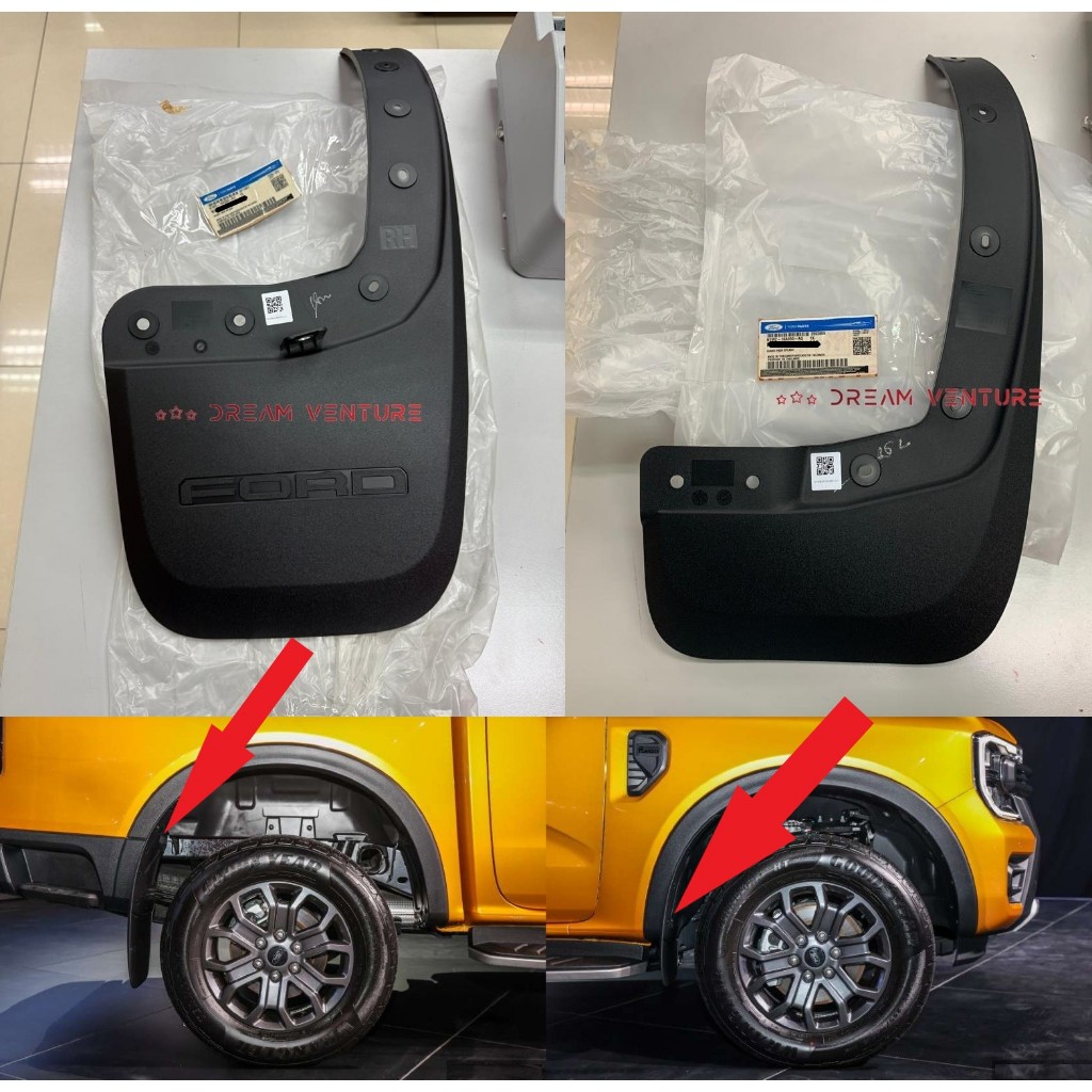 ORIGINAL FORD RANGER T9 2022 - 2025 FRONT MUD FLAP REAR MUD FLAP RH LH ...