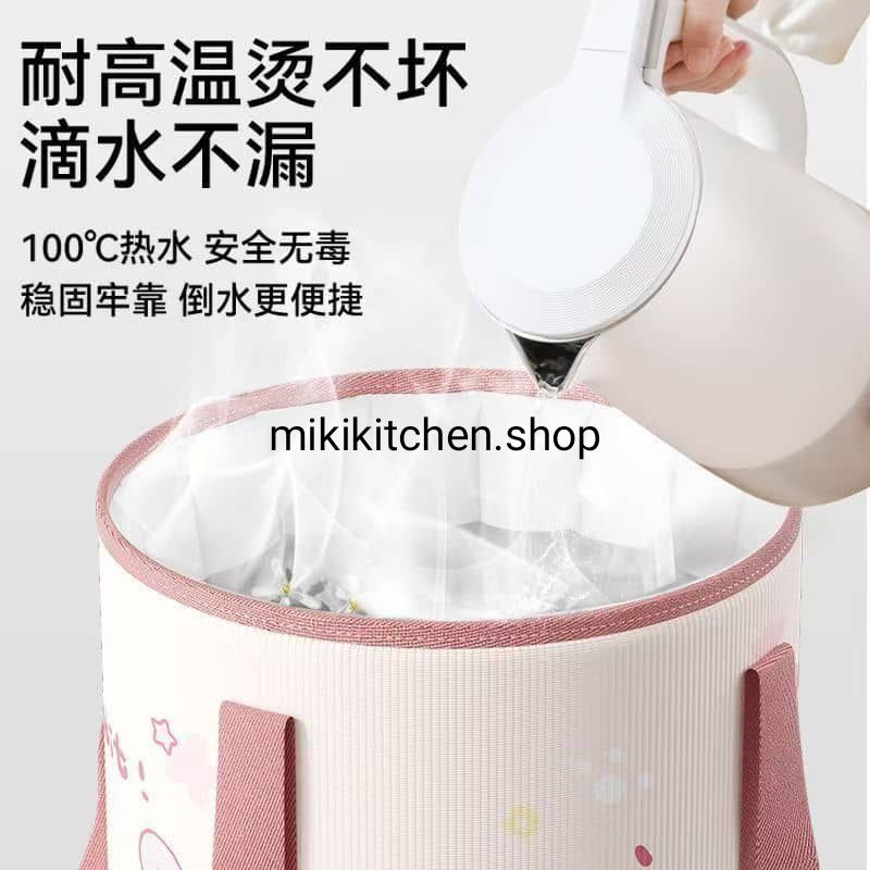 Cartoon Foldable Foot Soak Bag With Handle and Zipper Insulated Deep ...