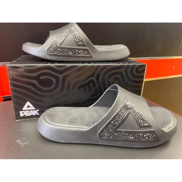 Selipar Lelaki PEAK TAICHI Sport Slippers - Black/Silver | Shopee Malaysia