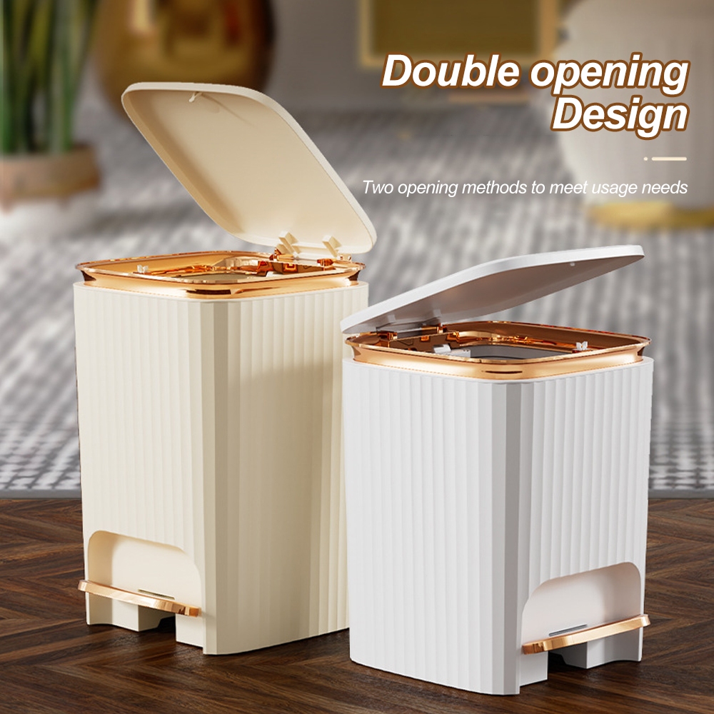 Household toilet trash can Large capacity covered garbage bin in living ...