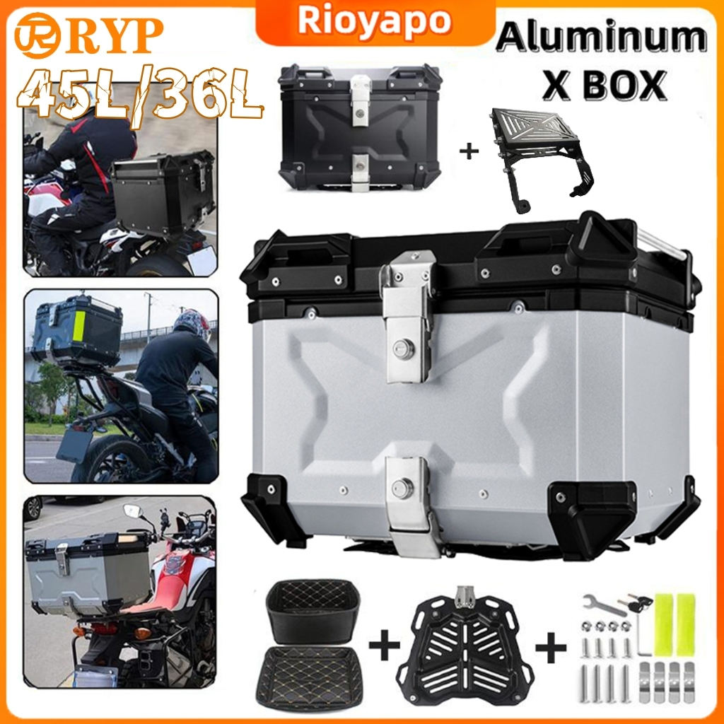 Top Box Aluminium Box Motorcycle Lc135 Y15 Y16 X Design Top Box Alloy ...