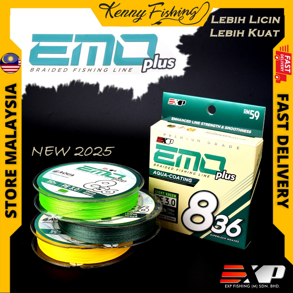 EXP EMO PLUS 836 150m Casting Braided Fishing Line Ultra Sensitive ...