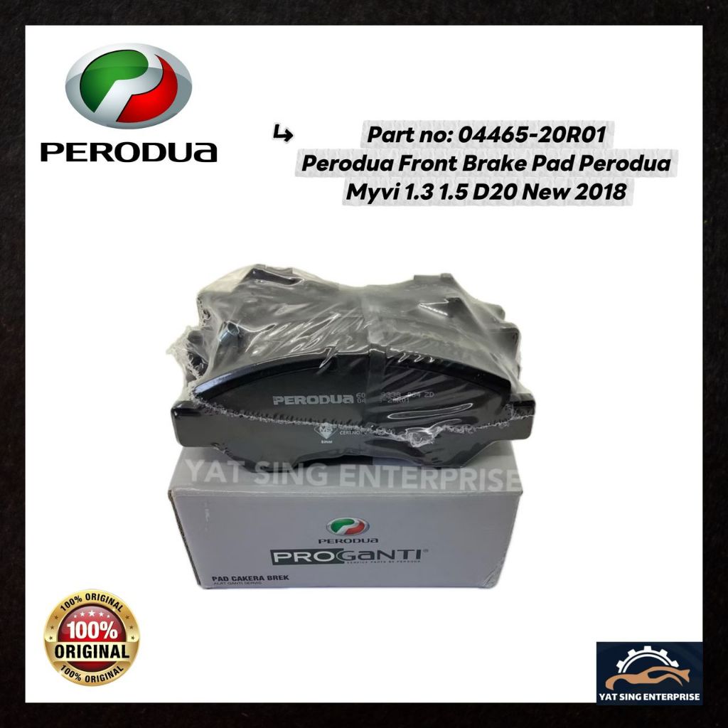 【100% ORIGINAL】PERODUA DISC BRAKE PAD FRONT PROGANTI (04465-20R01 ...