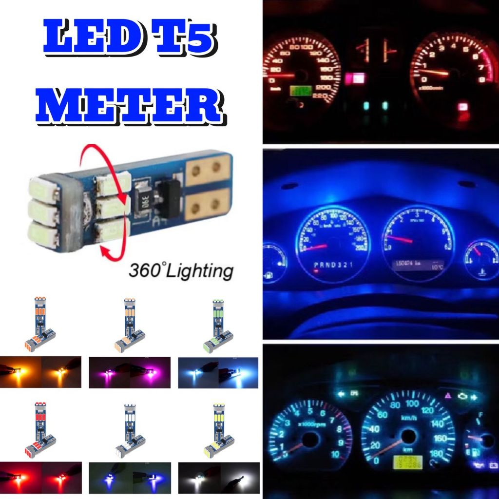 CAR/MOTOCYCLE T5 METER 9LED LIGHT BULB UNIVERSAL LIGHT BULB y15 lc135 ...