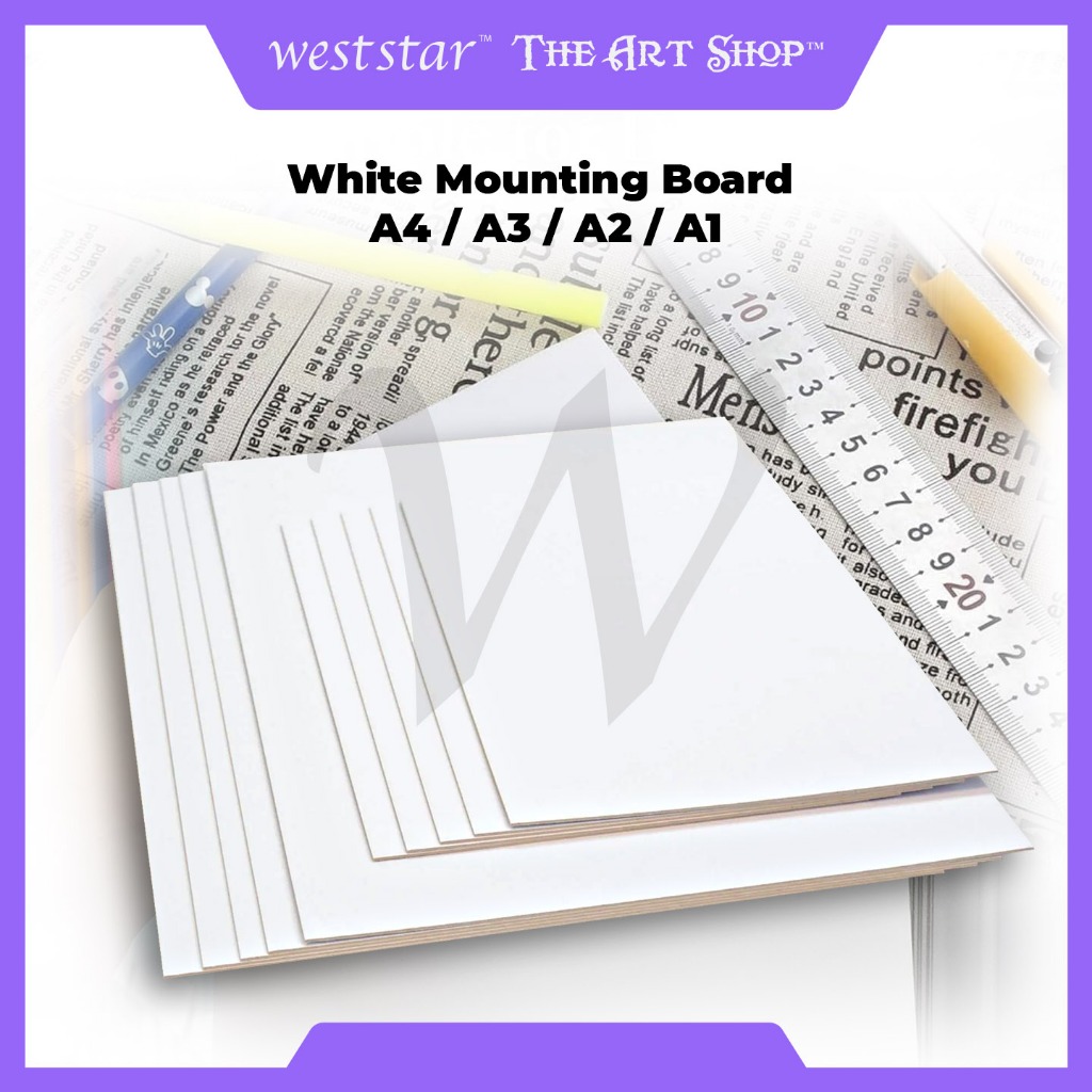 [WETAS] White Mounting Board White Board | A4, A3, A2, A1 | Shopee Malaysia
