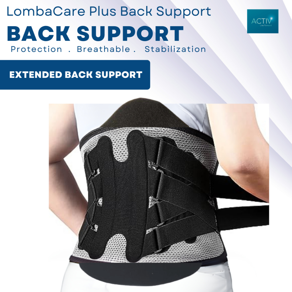 Back Support ACTIV Lombacare Plus pendakap pinggang bengkung high back ...