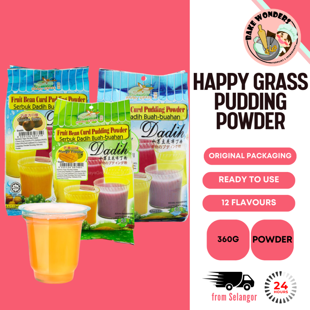 Happy Grass Dadih Bean Curd Pudding Powder/ Blueberry Pudding ...