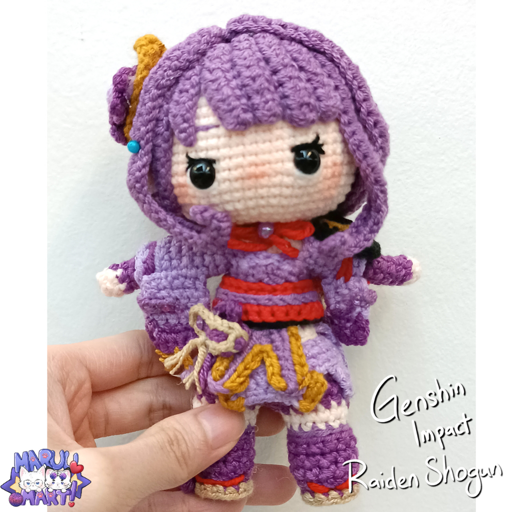 Genshin Impact || Raiden Shogun Crochet Amigurumi Doll | Shopee Malaysia