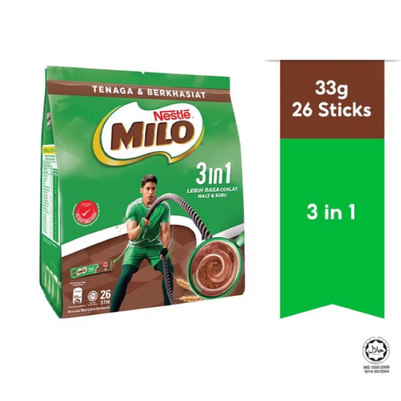 NESTLE MILO 3in1 Activ-Go Mixes (33g x 26's) | Shopee Malaysia