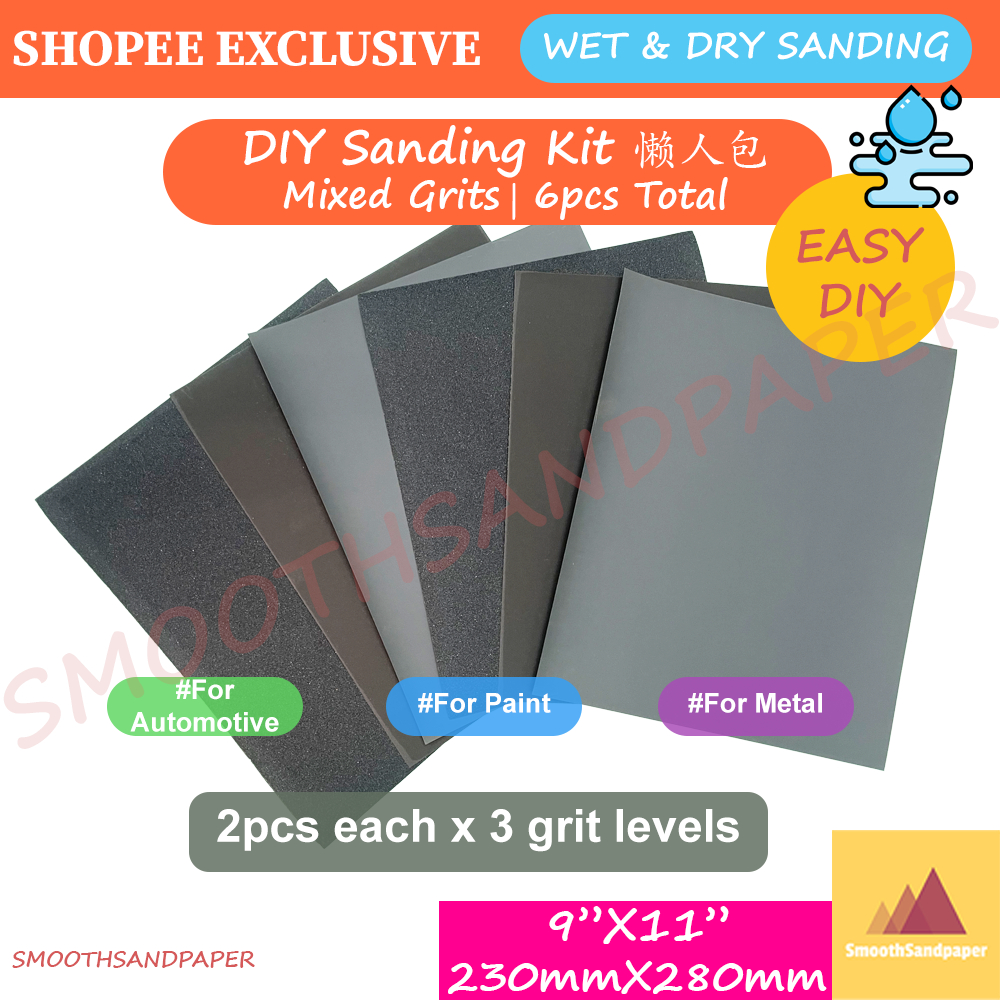 WET&DRY Sanding | DIY Sanding Starter Kit 懒人包 | Mixed Grit Sandpaper ...