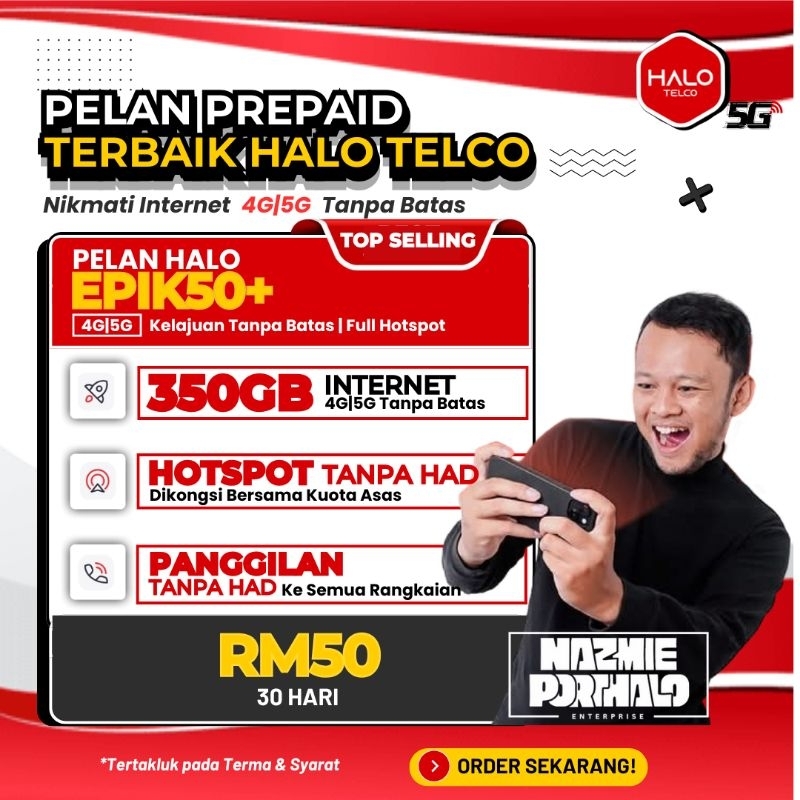 𝐒𝐈𝐌𝐂𝐀𝐑𝐃 𝐇𝐀𝐋𝐎 𝐓𝐄𝐋𝐂𝐎 𝐓𝐔𝐍𝐄𝐓𝐀𝐋𝐊 𝟒𝐆/𝟓𝐆 [PERCUMA 1GB DATA & PIN REMOVER ...