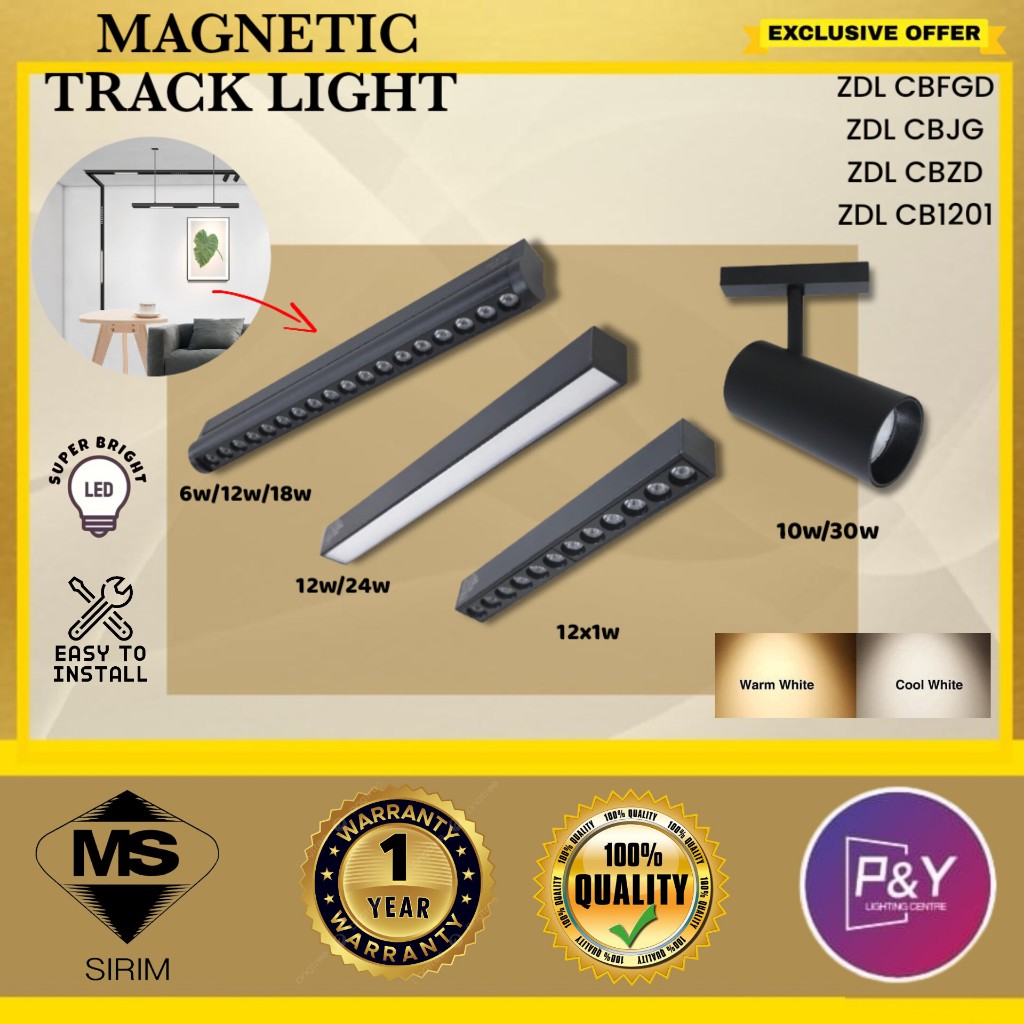 Led Magnetic Track Light (ZDL CB) Magnet pendant lamp Flood Spot Light ...