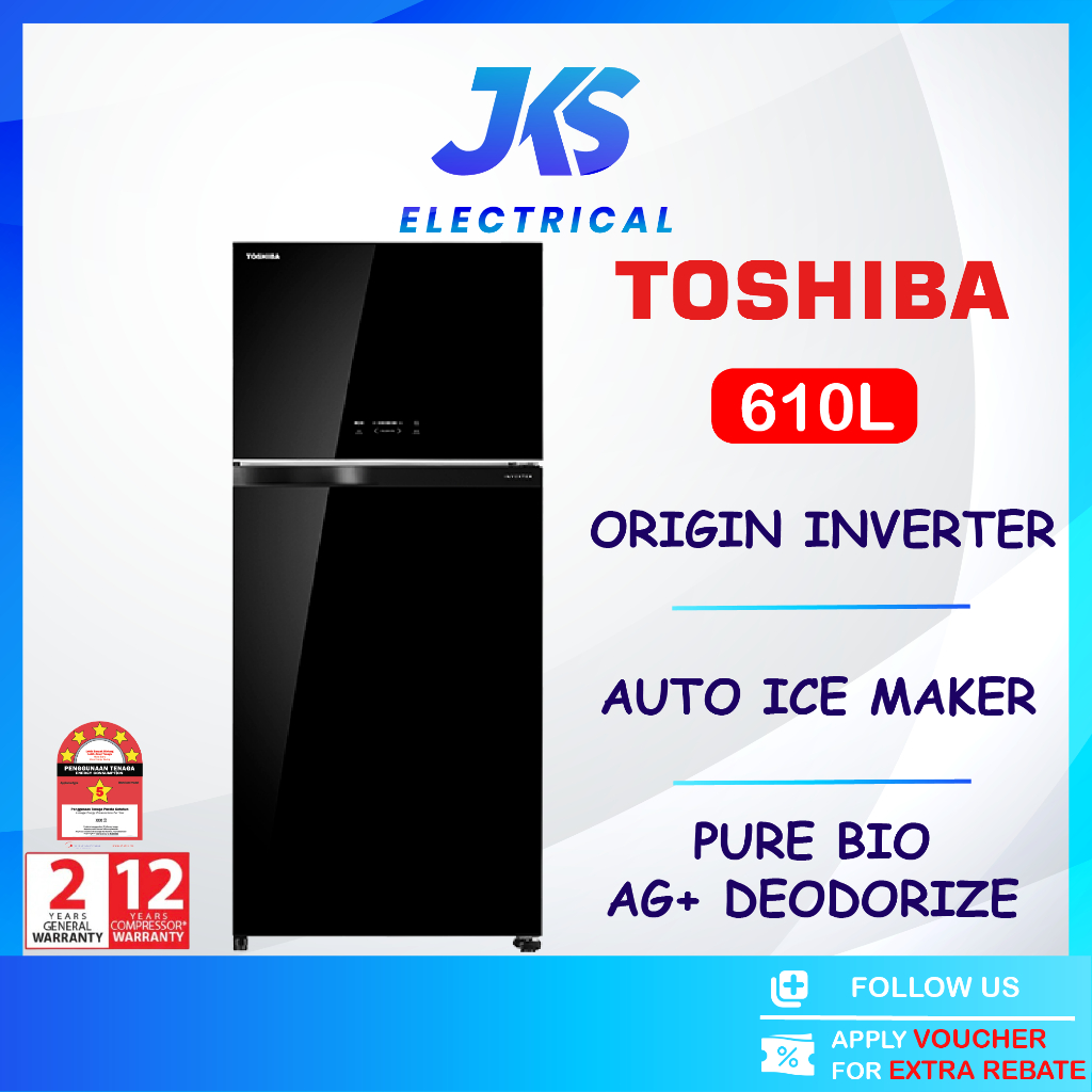【FREE SHIPPING】Toshiba 610L/661L Inverter 2 Door Fridge | PureBio AG+ ...