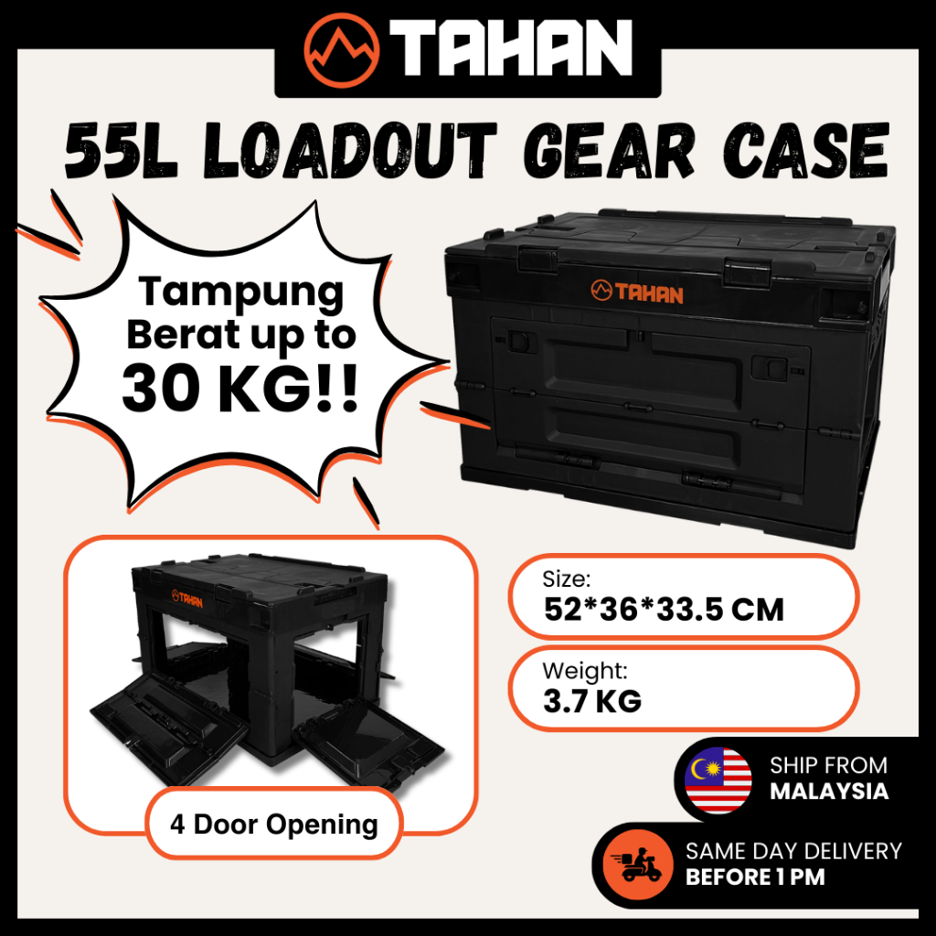 TAHAN 55L LoadOut Gear Case | Camping Storage Box for Outdoor Uses and ...