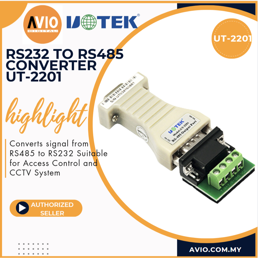 UOTEK RS232 Serial Port to RS485 Converter for Machine Door Access ...