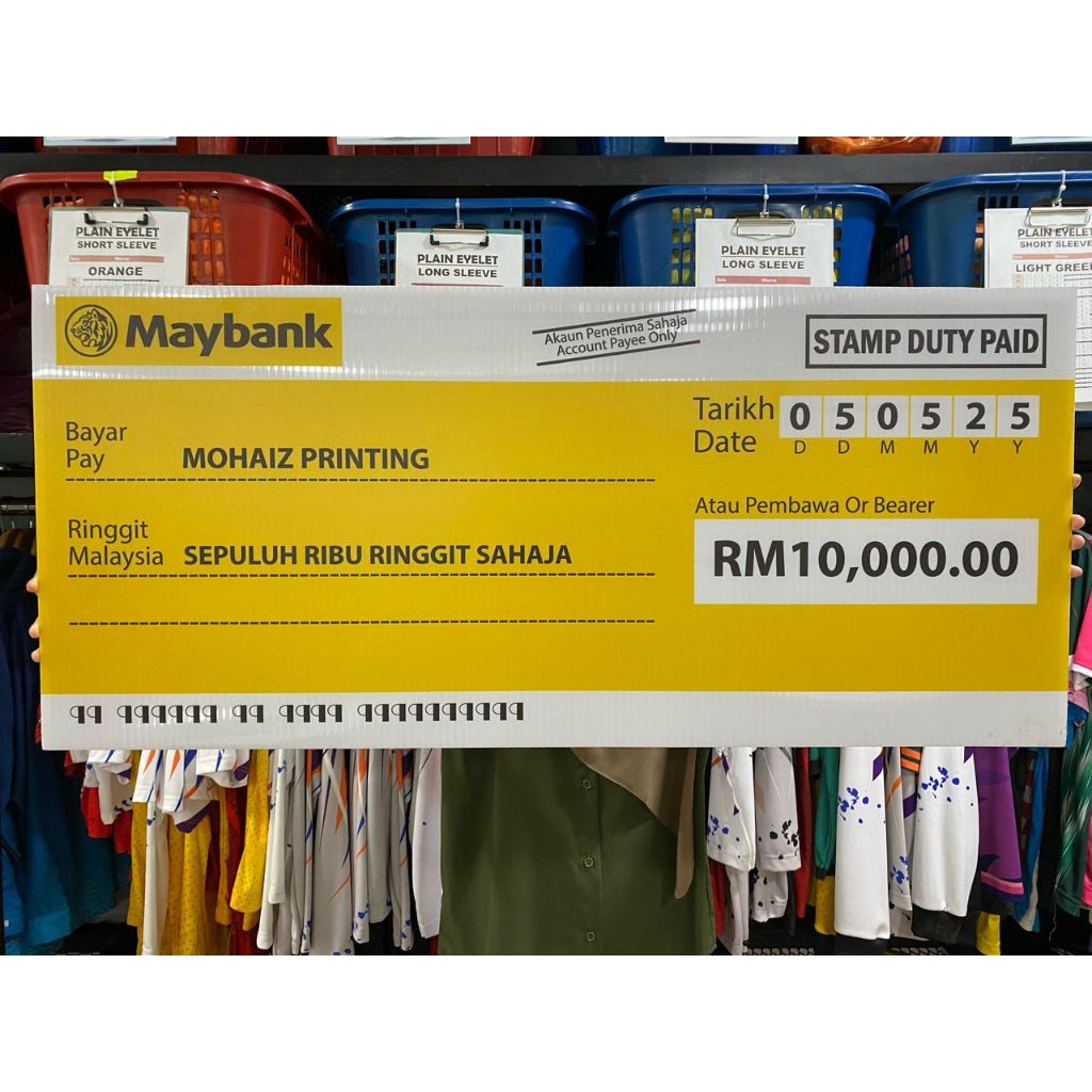 Mockup Cheque Printing (Ready design) Cheque Board | Shopee Malaysia
