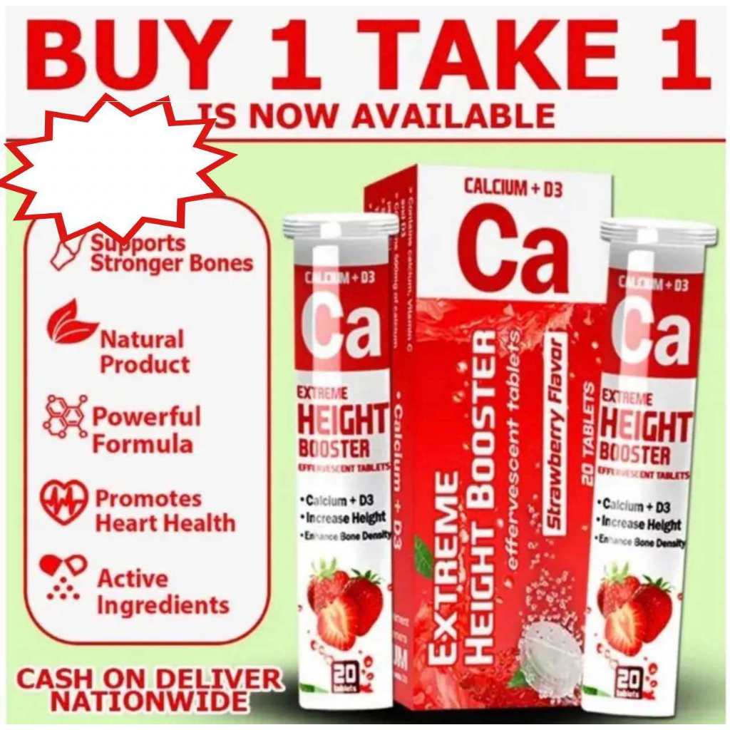 Extreme Height Booster Vitamin Ca+D3 Height Growth Essential Body ...