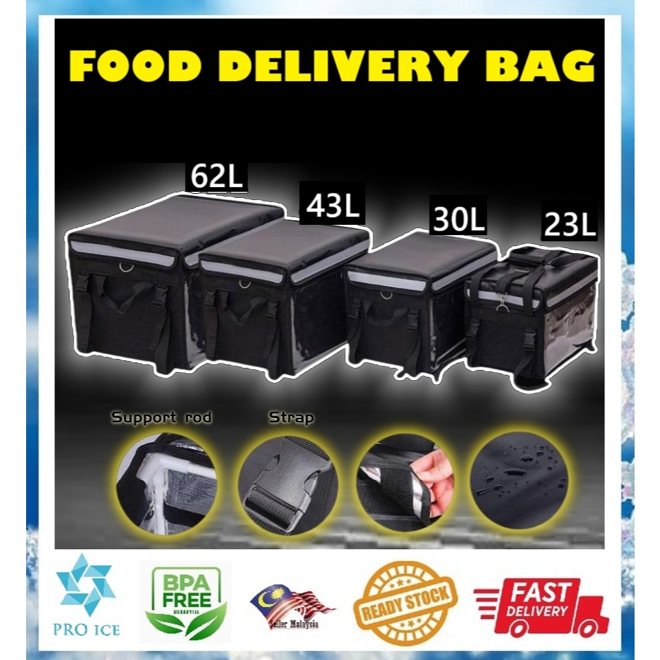 *PRO_ICE* Food Delivery Bag Waterproof Thicken Thermal Insulated Food ...