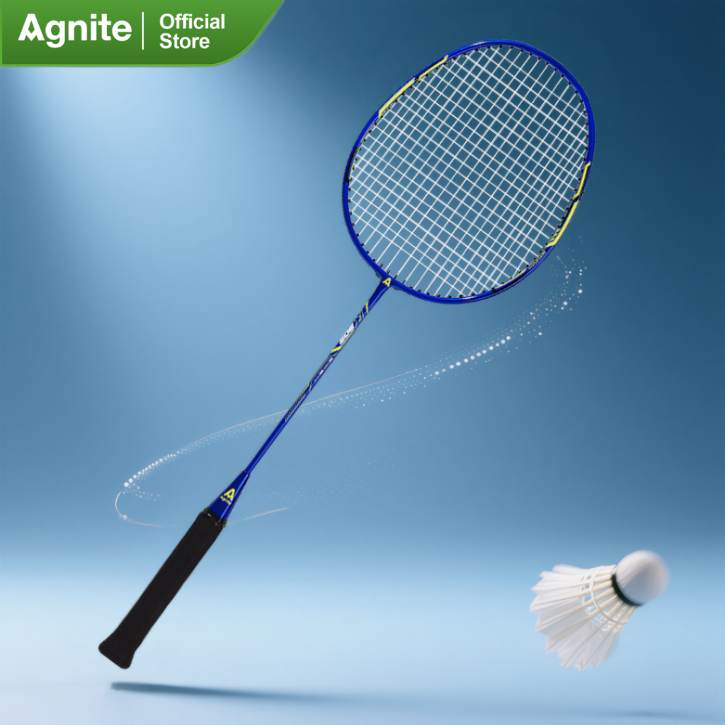 Agnite Glass-Aluminum Badminton 2U Lightweight Racket 18-20lbs Square ...