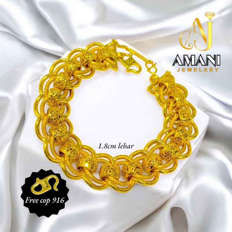 🔥Gelang Tangan Coco Candy COP 916 💯 Persis Emas Ori 😍 Gold Plated ...