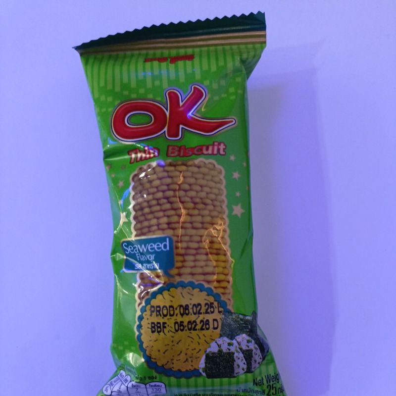 OK THIN BISCUIT SEAWEED FLAVOUR (READYSTOCK, HALAL ) | Shopee Malaysia