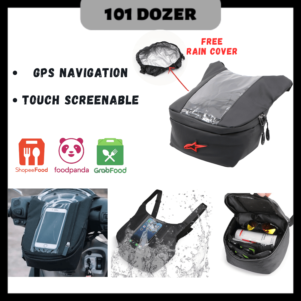 Motorcycle Premium Handlebar Bag Waterproof Waist Bag Pouch Bag Motor ...