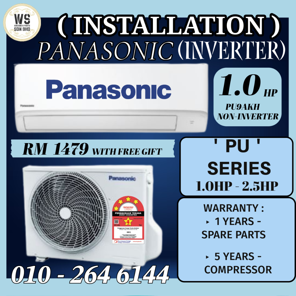 [INSTALLATION] PANASONIC INVERTER WALL MOUNTED | PANASONIC INVERTER ( 5 ...