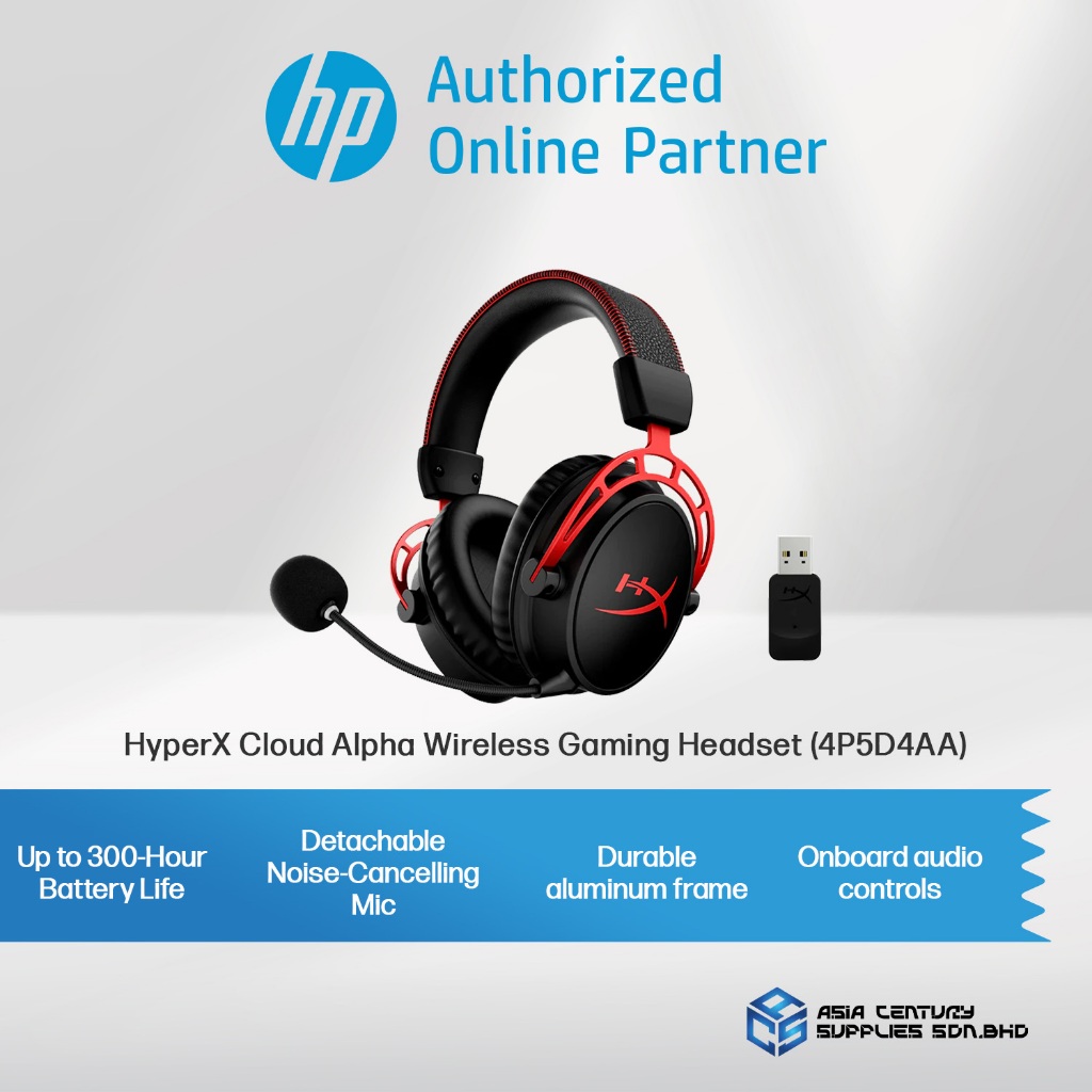 HyperX Cloud Alpha - Wireless Gaming Headset/Over 300 hours of battery ...