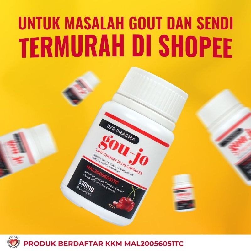 Goujo Kapsul Gout – Legakan Sakit Lutut & Sendi | KKM Approved, Herba ...