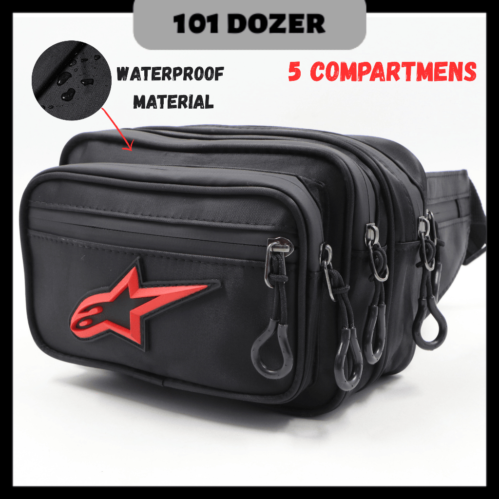 5 ZIP Compartment Multi Compartment Waist Chest Pouch Bag Men ...