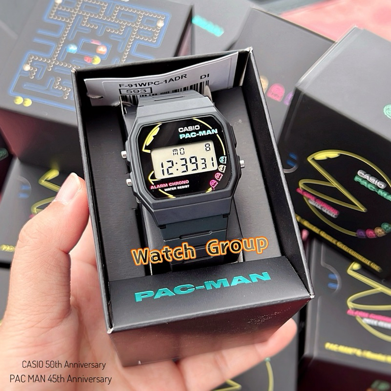 PAC MAN x CASIO 50th Anniversary F-91WPC Limited Edition F-91WPC-1A / F-91WPC-1 / F-91WPC / F-91 ...