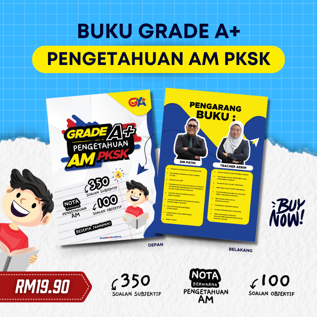 BUKU GRADE A+ PENGETAHUAN AM PKSK (NOTA BERWARNA) | Shopee Malaysia